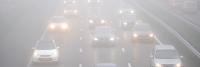 Waarschuwing voor dichte mist op de weg