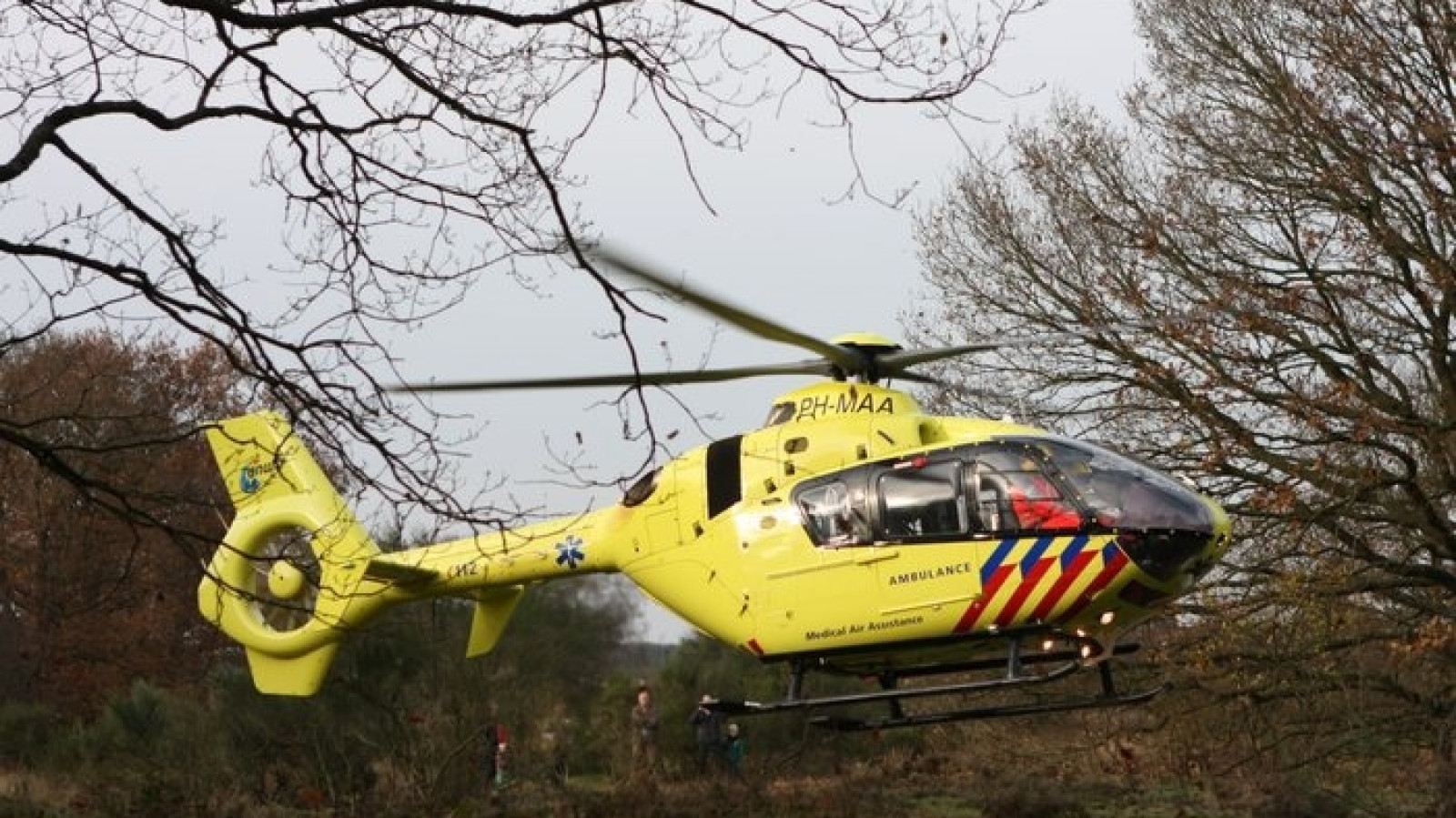 Traumahelikopter landt op hei voor gevallen fietser - NH Nieuws Traumahelikopter landt op hei voor gevallen fietser - NH Nieuws