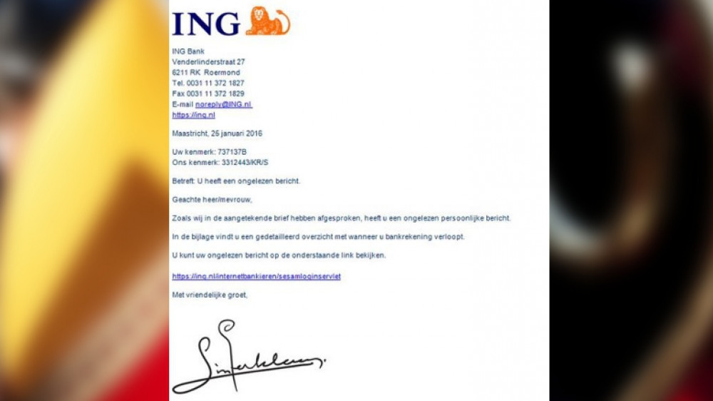 Oplichters ondertekenen phishing-mail met handtekening van Sinterklaas ...
