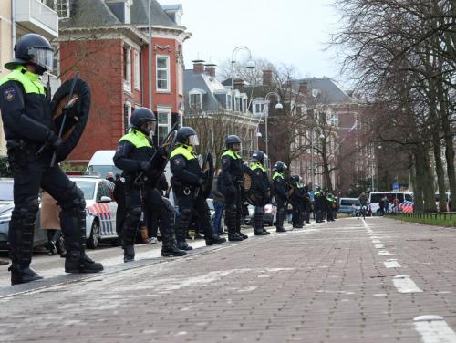 Vijftien Arrestanten Museumplein Verdacht Van Openlijke Geweldpleging