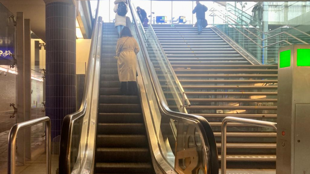 roltrap weer in werking station Hilversum