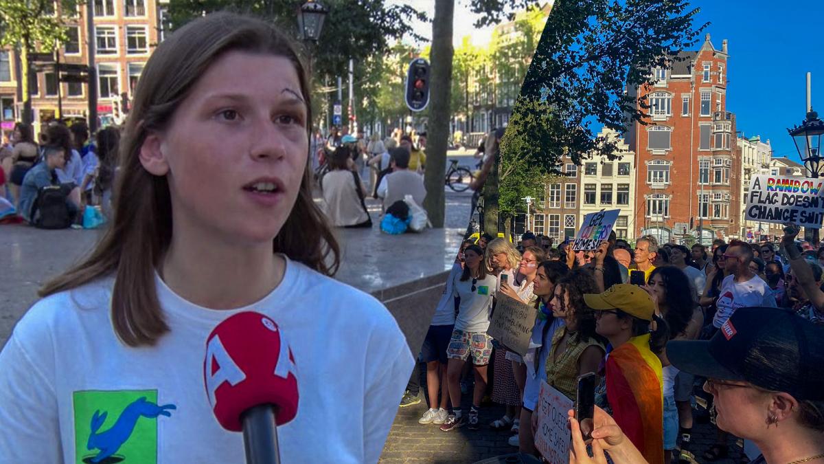Honderden demonstranten verzamelen zich bij homomonument na ...